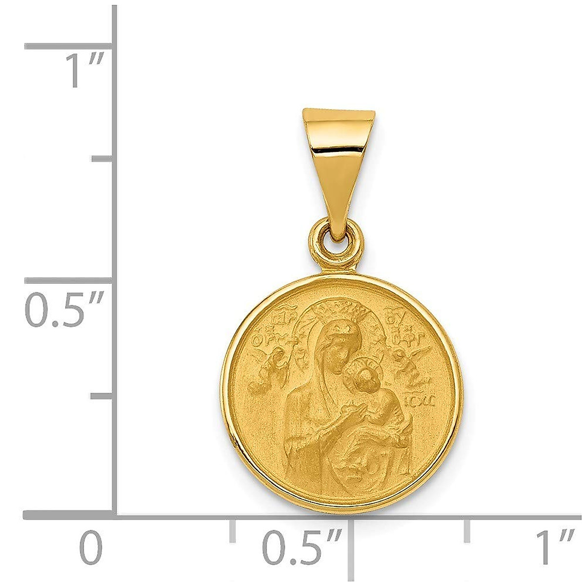 Roy Rose Jewelry 18K Yellow Gold Our Lady of Perpetual Help Medal Pendant