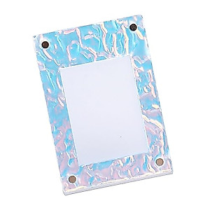 Photo Frame, Personalized Acrylic Simple Cleaning Sturdy Tabletop Photo Frame for Movie Ticket (Dazzling Color (Stone Head Pattern))