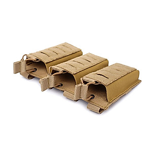 Tripple Mag Pouch Molle Open-Top Tripple Magazine Pouch for M4/M16/AR/AK Rifle Magazines (Army Green)