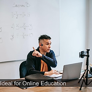 MASTJUST Bone Conduction Headphones with Mic Bluetooth 5.2 Open Ear Headphones with Boom Mic Wireless Headset Waterproof Earphones Conducting Headphones, Quick Charge, Multi-point Pairing