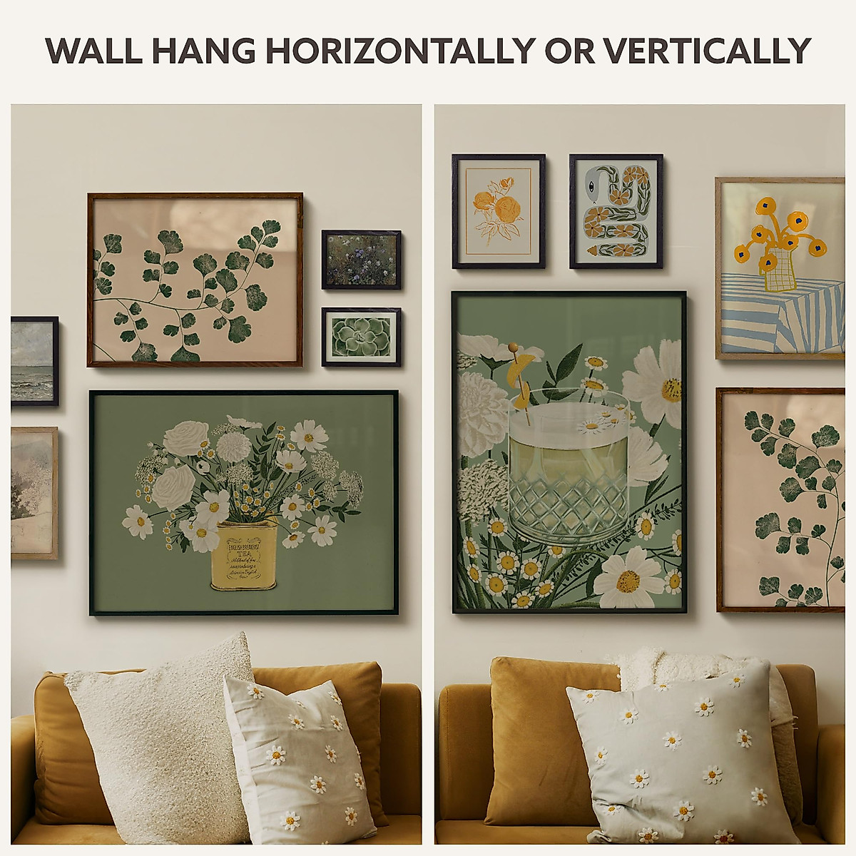 Opposite Wall - Set of 2-8.5 x 11 in - Black Solid Oak Wood Picture Frames - Lightweight, Versatile & Shatterproof - Wall Hanging & Tabletop Photo Frame - Office, Gallery & Home Decor