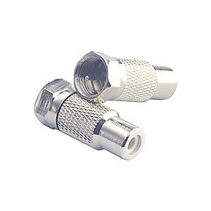 VCE 2 Pack Atari Adapter, Phono RCA Female to F Type Male RF Connector Coaxial Adapter for Atari 2600/7800 Sega/Coleco/Commodore Game System