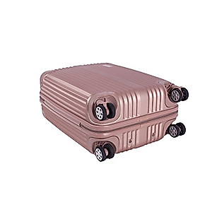 Rockland Berlin Hardside Expandable Spinner Wheel Luggage Set, Rose Gold, 3-Piece (20/24/28)