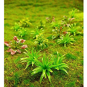 90pcs Mini Model Trees Plants Flowers Green Shrubs Bush Model, Aritificial Plants Model Train Scenery Architecture Flower Model Scenery