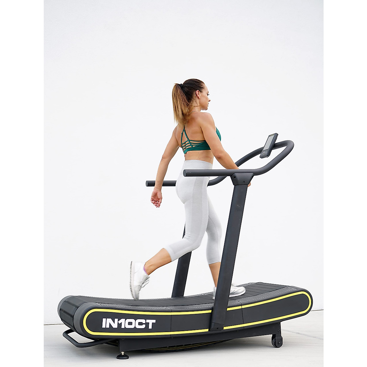 IN10CT (Intensity) Health Runner Curved Manual Treadmill - Non Motorized Treadmill with Curved Running Platform