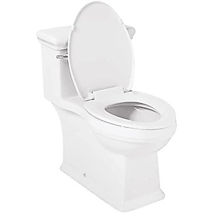 Signature Hardware 948416-12-L Key West 1.28 GPF One Piece Elongated Skirted Chair Height Toilet - Seat Included