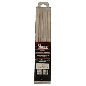 M.K. Morse RB95006T25 9-by-3/4-by-0.050-Inch 6 TPI Bi-metal Reciprocating Saw Blade, 25-Pack