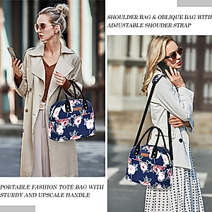 Insulated Lunch Bags for Women Men - Reusable Cooler Lunch Box for Office Work School Picnic Beach Workout Travel Gym- Freezable Tote Lunch Bag Organizer with Adjustable Shoulder Strap for Adult Kid