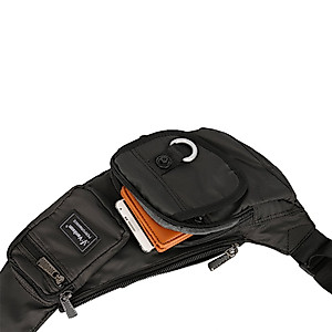 Sling Bag, Vanlison Small Sling Backpack, Small Chest Bag - Small Crossbody Bag For Men Women, Lightweight Shoulder Bag Black