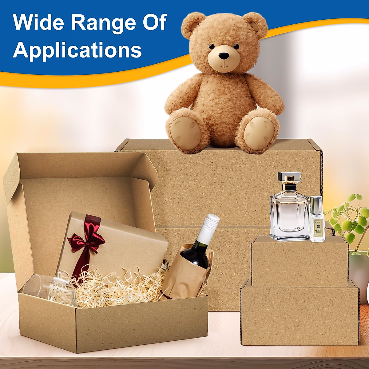 Famagic 12Pack 7x5x2 Small Mailing Boxes - Brown Shipping Boxes for Small Business, Corrugated Cardboard Mailer Boxes for Packaging, Bulk