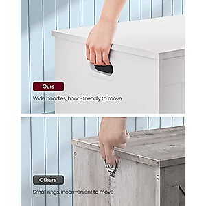 VASAGLE Storage Chest, Storage Bench, Entryway Bench with 2 Safety Hinges, Shoe Bench, Modern Style, 15.7 x 29.9 x 18.9 Inches, for Entryway, Bedroom, Living Room, White ULHS11WT