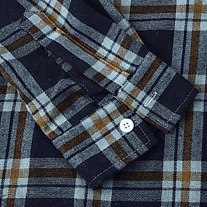 Aymnlox Hoodies for Men Fashion Long Sleeve Plaid Button Shirts Jacket With Hood Casual Stylish Drawstring Sweatshirts Coat men designer hoodies Blue M