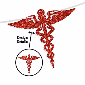 I'm a Nurse Banner - Congrats Nurse Grad/Nailed It/RN/BSN/NP- Nursing School Graduation Party Decorations Supplies, Black and Red Glitter