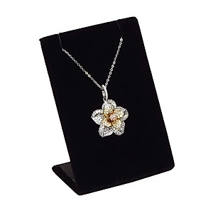 MOOCA 6 Pcs Set Black Velvet Covered Earring Display Stand Pendant Jewelry Organizer Display Holder for Earring, Pendant Accessory Rack for Showcase, 2 1/4 W x 1 1/2 D x 3 1/4 H in, Black Velvet