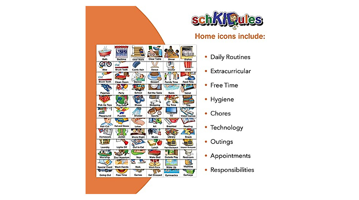 SchKIDules 93Pc Visual Schedules for Kids - Daily Routine Guide