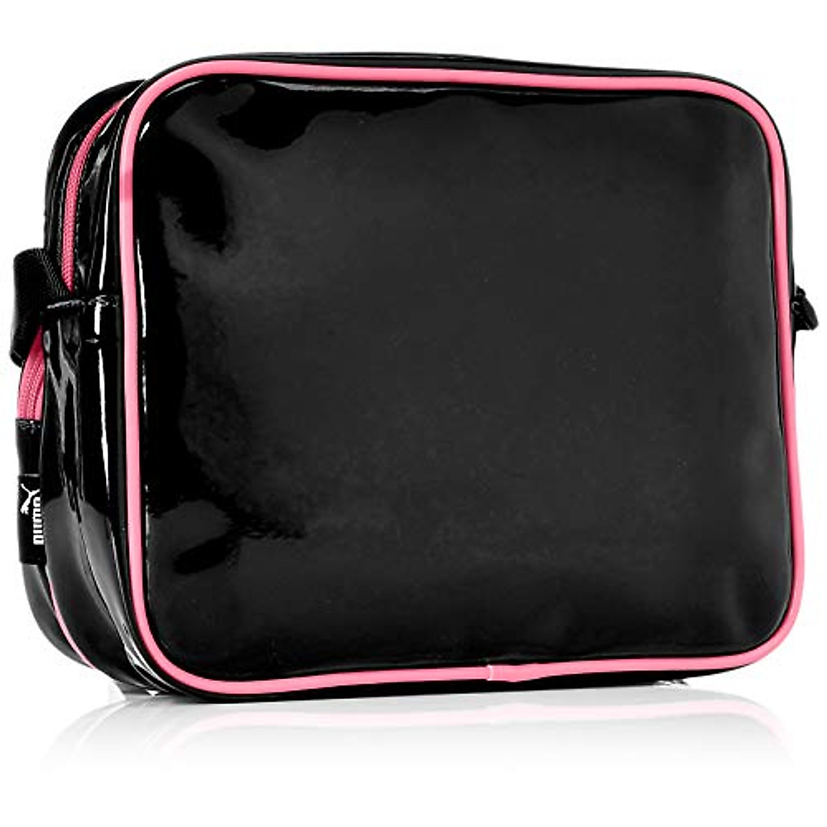 PUMA(プーマ) Puma J20072 Horizontal Enamel Mini Shoulder Bag, Black Pink