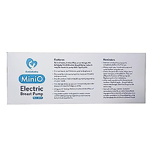 Bellababy MiniO Breast Pump,Electric Double Breast Pump Rechargeable,Come with 24mm Detachable Flanges,10 Storage Bags,2 Storage Bag Adapters,2 Bottle Neck Adapters