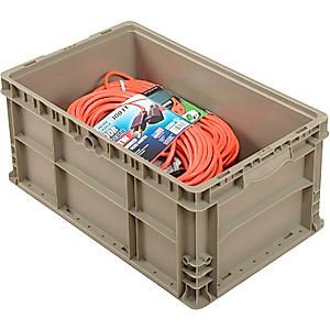 Straight Wall Container Solid Gray, 24 x 15 x 11