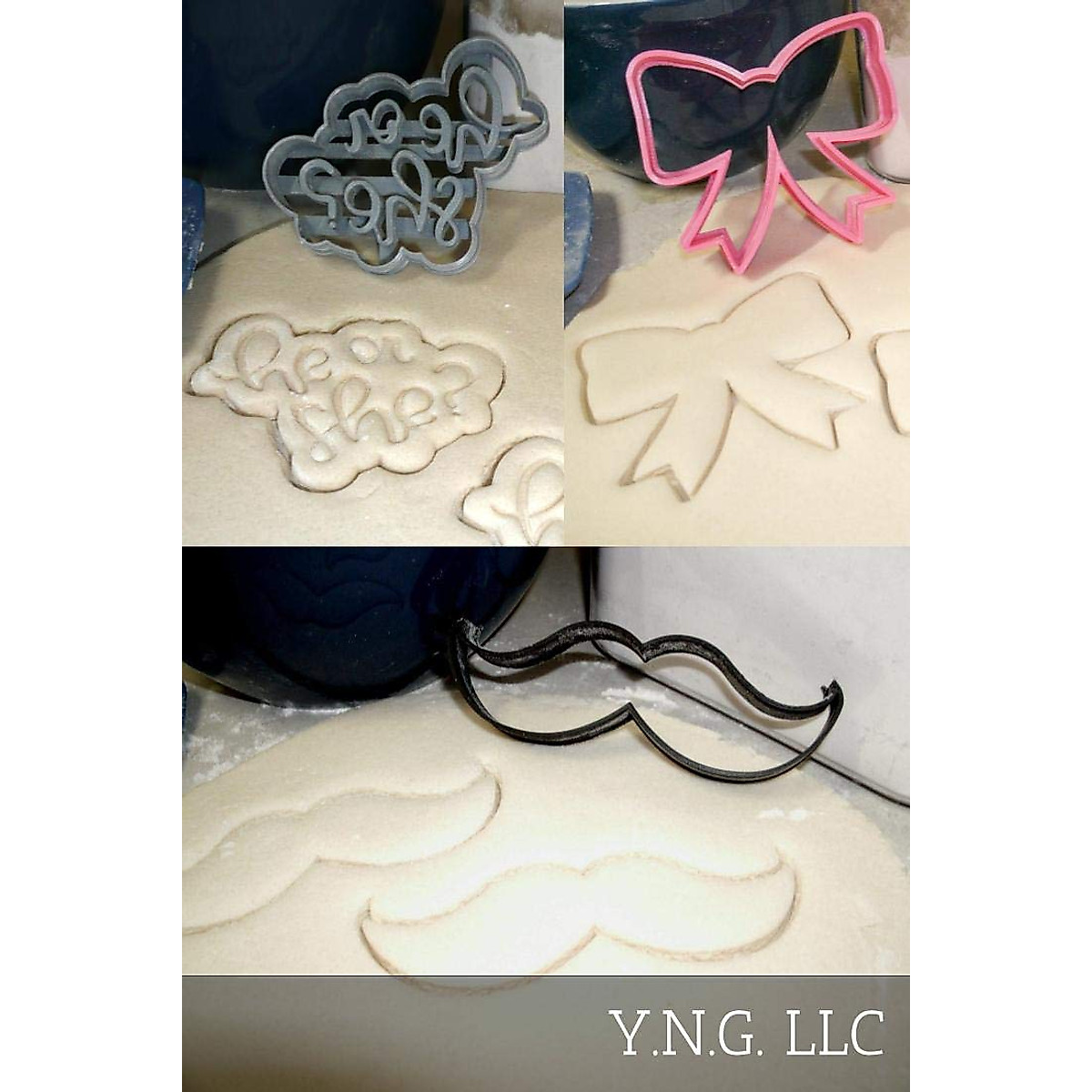 SISTER OR MISTER GENDER REVEAL BABY SHOWER SET OF 3 COOKIE CUTTERS MADE IN USA PR1207