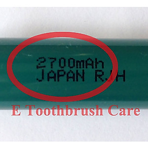 FDK Replacement Battery Compatible with Braun Oral-b Triumph Professional Care (Type 3731 or 3745) Toothbrush (48mm Long, 17mm Diameter, 2700mAh)