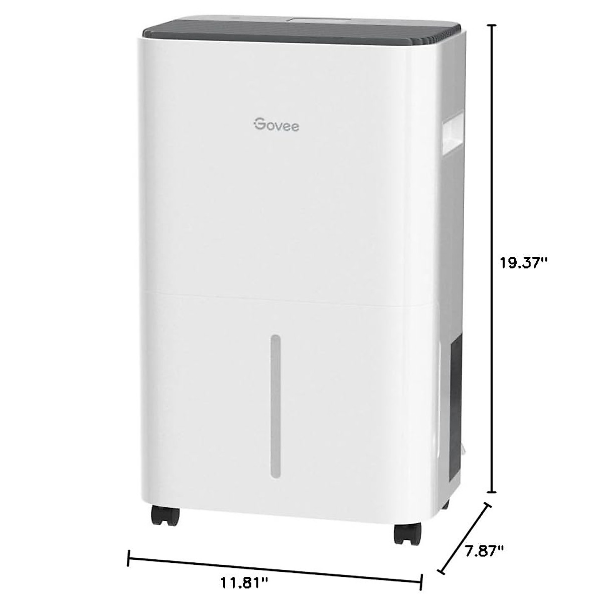 Govee Smart WiFi Dehumidifier for Basement, 50 Pint Dehumidifiers for Home Bedroom, Energy Star Dehumidifier with Drain Hose, Works with Alexa, Intelligent Humidity Control, 24H Timer