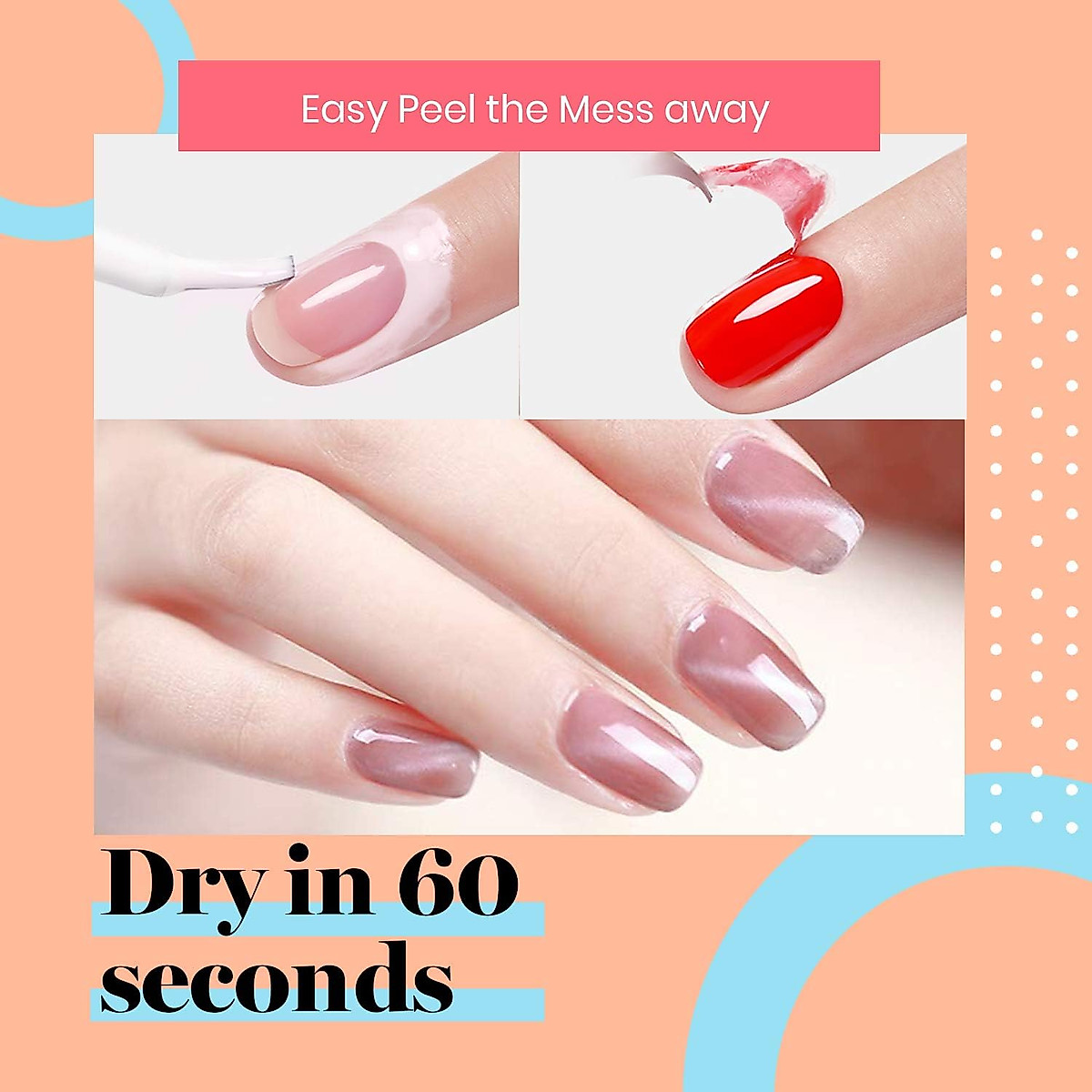 beetles Gel Polish Liquid Latex Nail Polish Barrier 15ml*2 Peel off Gel Cuticle Guard for Nails Liquid Latex Barrier Protector White Latex Tape for Nails Liquid Latex Nail Polish Barrier