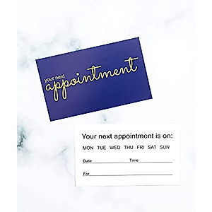 RXBC2011 Appointment Reminder Cards Pack of 100 Navy Blue