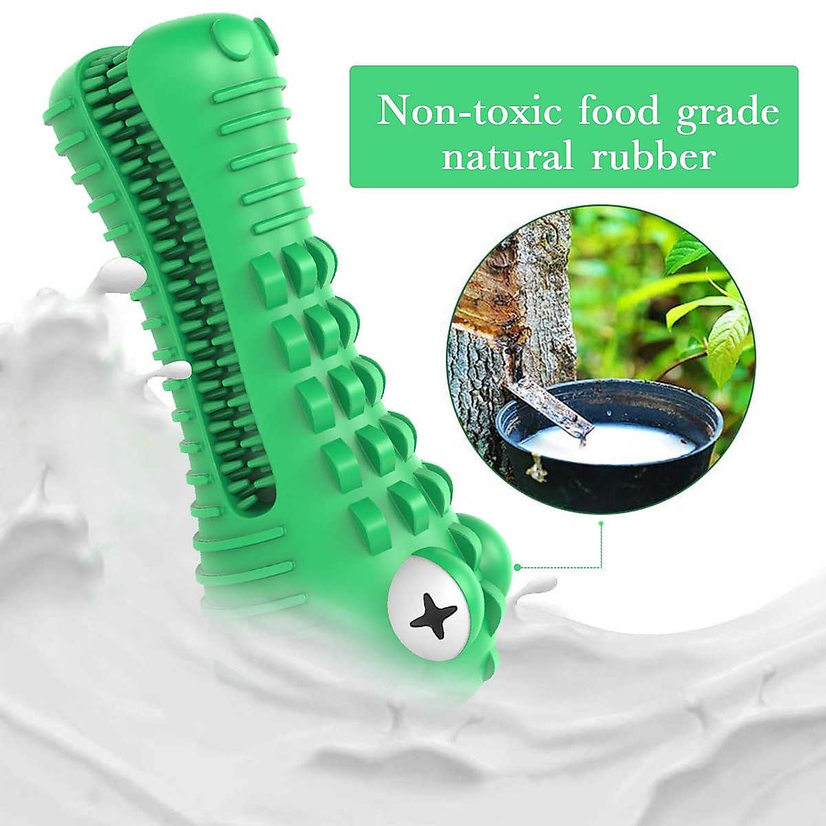 Squeaky Dog Toys for Large Medium Dogs,Tough Indestructible Dog Chew Toys Dog Teeth Cleaning Toothbrush for Dog Dental Care