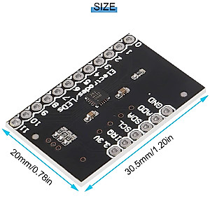 DKARDU 5 pcs MPR121 Breakout V12 Proximity Capacitive Touch Sensor Module Keyboard Touch Sensor Keyboard Development Board with pin Header Dupont Cable