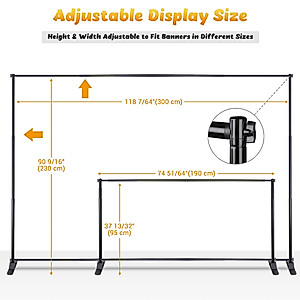 WinSpin 8x10' Backdrop Stand for Parties Wedding Birthday Events Photography Photo Booth Step and Repeat Adjustable Heavy Duty Backdrop Stand with Carrying Bag