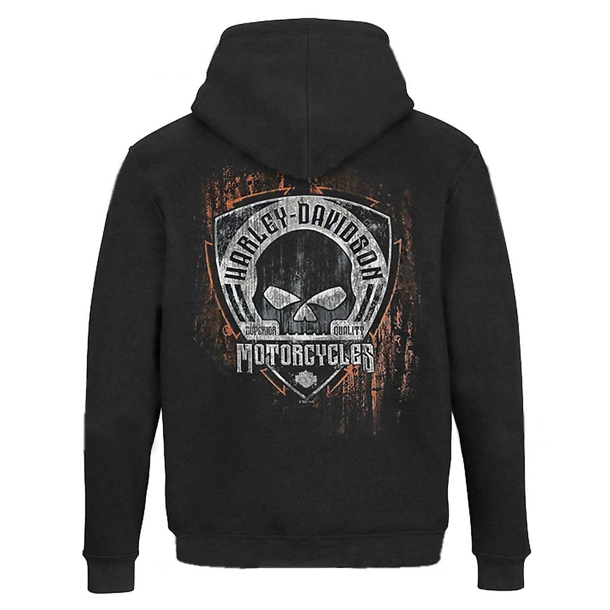 Harley-Davidson Men's Corrosion Willie G Skull Poly-Blend Pullover Hoodie (2XL)