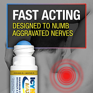 Icy Hot Maximum Strength Lidocaine No-Mess Pain Relief Liquid, No-Mess Applicator, 2.5 Ounces