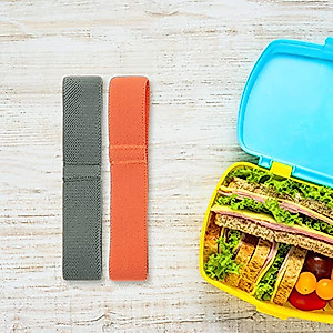 12 Pcs Lunch Bento Box Band Straps Heavy Duty Lashing Straps Nylon Bento Box Lunch Container Fixing Straps for Bento Box Lunch Container Box Straps Belts Bundling Belts ( Random color )