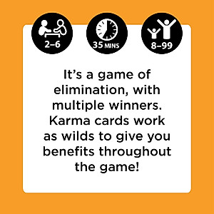 KARMA Card Games – Kids Games, Family Games Night, Card Games for Kids, Multi-Player, Screen Free, Travel Games, Playing Cards, What Goes Around, Comes Around, Ages 8+