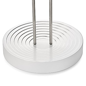 KOHLER Paper Towel Holder with Weighted Base, Tension Loop, Quick One Handed Tear, (Fits Standard and Oversized Rolls), Charcoal