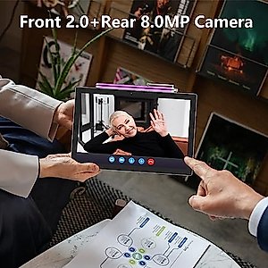 Android 11 Tablet 10.1 Inch Tablets, 2023 Upgraded 2 in 1 Tablet with Keyboard, Include Mouse/Case/Stylus/Tempered Film, 4GB RAM+64GB ROM(Max 512GB), 8MP Camera 6000mAh Battery 10" FHD Android 11 Tab