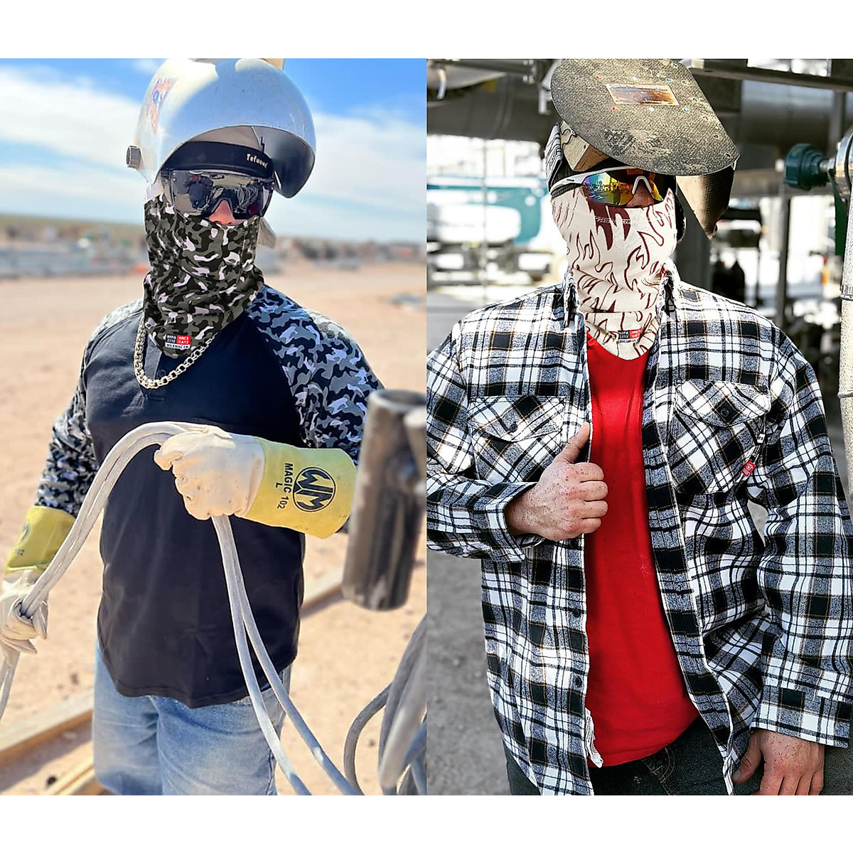 BOCOMAL FR Balaclava Face Mask 7oz Flame Resistant Covering Welding Hood Arc Rated NFPA2112 CAT2 One Size Black