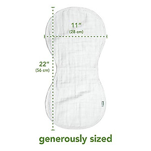 green sprouts Muslin Bibs & Burp Cloths Set Made from Organic Cotton (8Piece), White