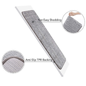 Lifewit Front Door Mat Water Absorbent Low Profile 35" x 24" Machine Washable Doormat for Indoor Non Slip Rubber Entrance Rug Dirt Trapper Mats Shoes Scraper for Entry, Patio, Porch, Grey