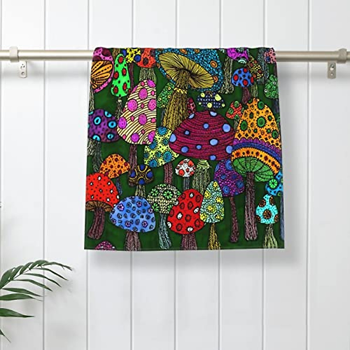 AieeFun Ultra Soft Highly Absorbent Hand Towels, Cartoon Forest Mushroom Art Paintings Bathroom Towel for Sports Home Decor, 27.5 x 15.7 Inches