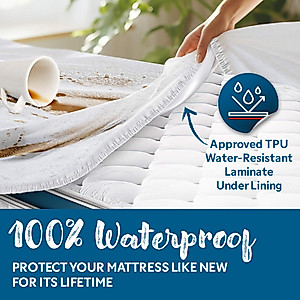 Guardmax Full XL Mattress Cover - Waterproof, Durable, Easy to Clean, Breathable, 10 Year Warranty