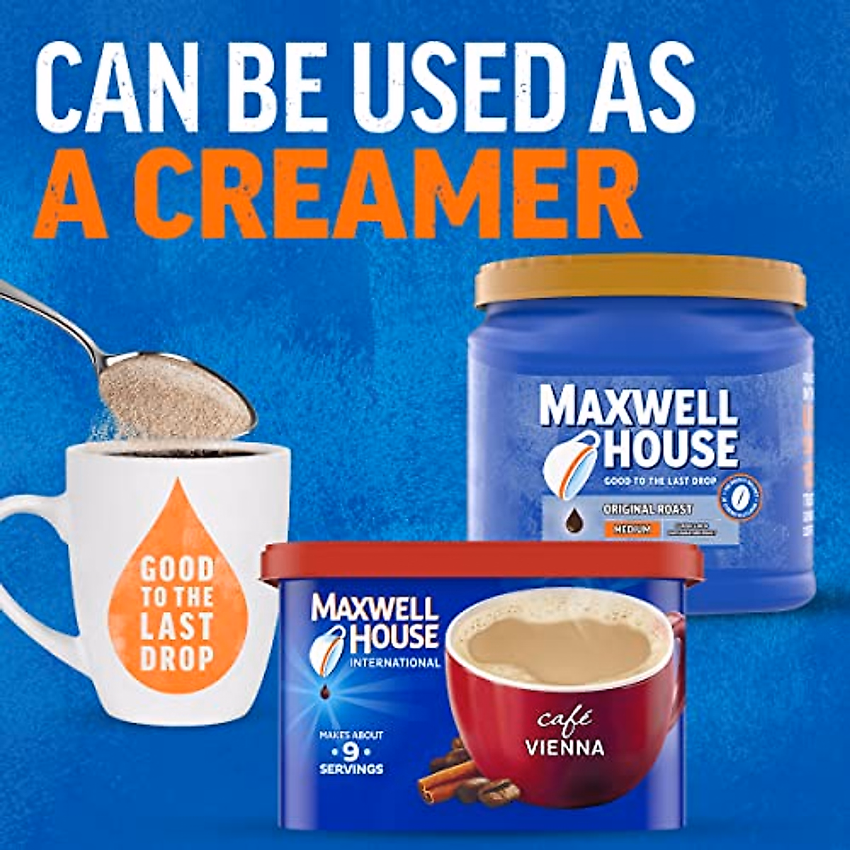 Maxwell House International Café Flavored Instant Coffee, Café Vienna, 9 Ounce Canister