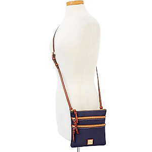 Dooney & Bourke Handbag, Pebble Grain Triple Zip Crossbody - Blue