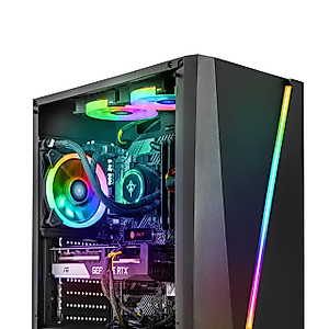 YEYIAN Kunai X12 Gaming PC Desktop Computer, Intel i7-11700F 8-Core 2.5GHz, GeForce RTX 3060 Ti 8GB GDDR6, 1TB NVMe SSD, 16GB DDR4 3200MHz, ARGB Fans, Windows 11, WiFi 5, BT 5.0, 650W Gold PSU