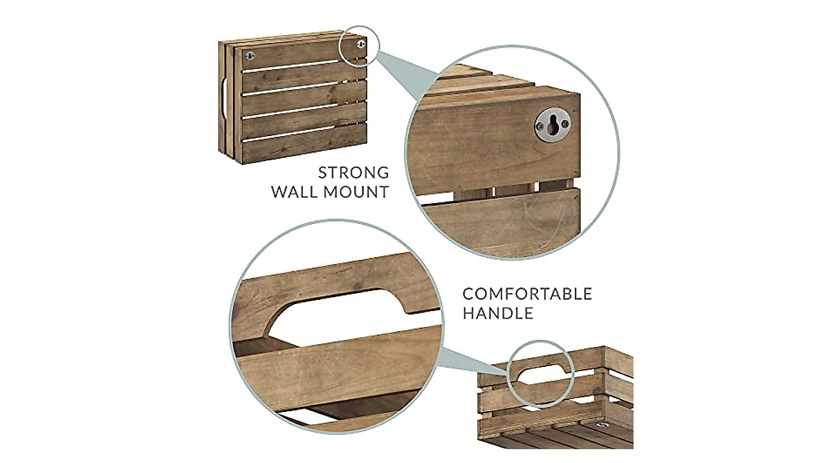 Rustic Wooden Crates Set of Three for Home & Decor | Barnyard Designs