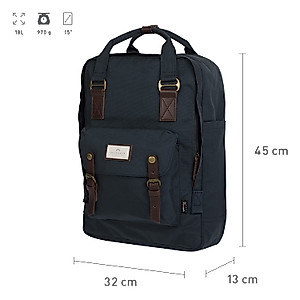 Doughnut Macaroon Large Cordura 18L Travel School Ladies College Girls Lightweight Commuter Casual Daypacks Bag Backpack (Lake)