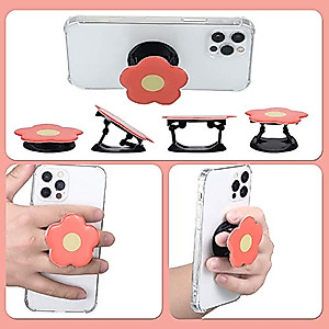 Weewooday 3 Pieces Phone Grip Holder Flower Collapsible Phone Holder Self-Adhesive Sublimation Phone Holders for Smartphone and Tablets