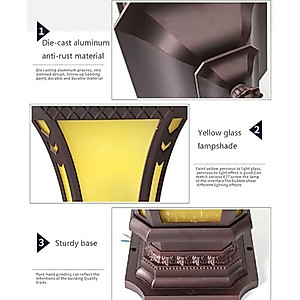 MODEBHD Waterproof IP65 Outdoor Post Light, European Retro Minimalist Pillar Lamp, Die-cast Aluminum Villa Courtyard Garden Lawn Landscape Lights, Lighting Fixture On The Wall Lights