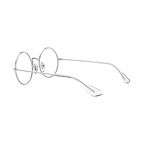 Ray-Ban RX6392 Ja-Jo Round Prescription Eyeglass Frames, Silver/Demo Lens, 53 mm