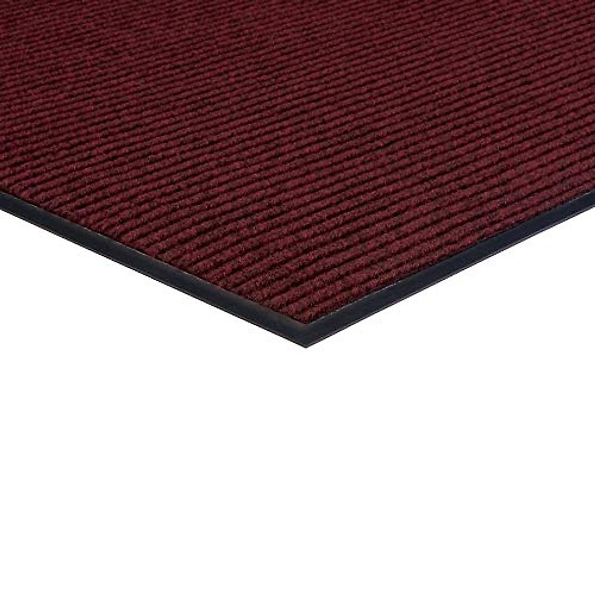 Amazon Basics Poly Linear-Rib Commercial Carpet Vinyl-Backed Mat 3' X 4' Red/Black
